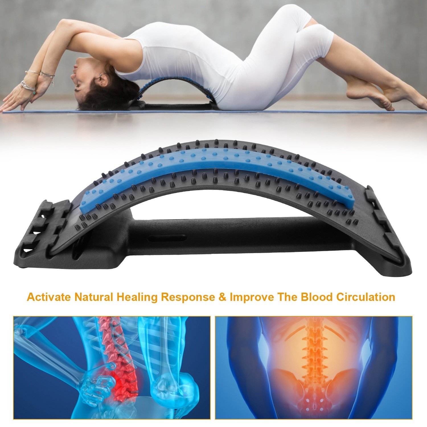 Back Massage Stretching Device Multi-Level Lumbar Spinal Support ...